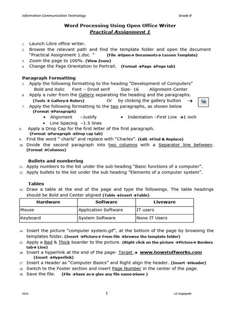 Word Processing Assignment 1 And 2 Pdf Word Processing Assignment 1 And 2 Pdf