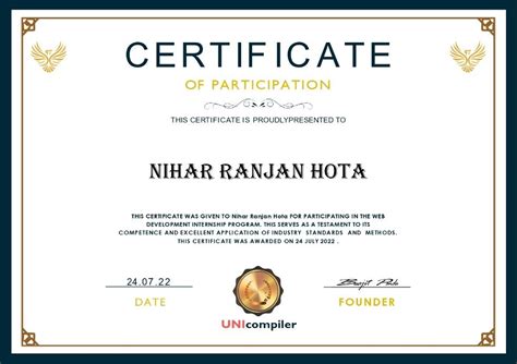 Nihar Ranjan Hota On Linkedin Unicompiler Projects Internship