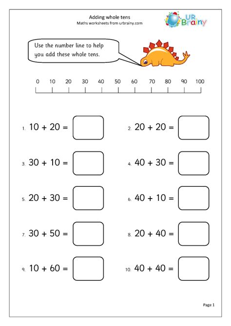 Adding Whole Tens Addition Year 1 Aged 5 6 By