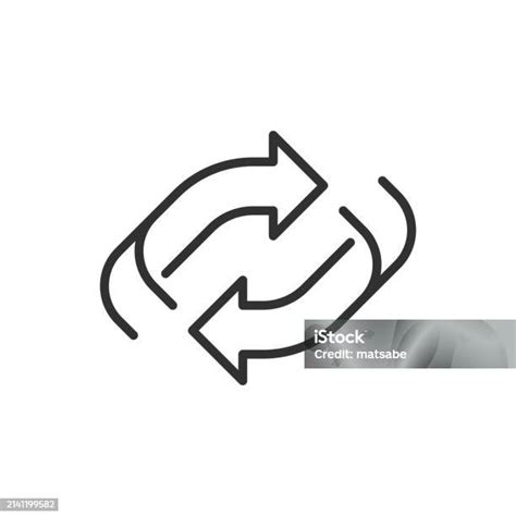 두 개의 화살표가 반복됨 선형 아이콘입니다 편집 가능한 획이 있는 선 3차원 형태에 대한 스톡 벡터 아트 및 기타 이미지 3차원 형태 돌기 모션 Istock