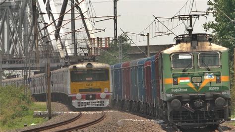 Freight Emu High Speed Actions Dangerous Speed Wap5 Hauling Trains