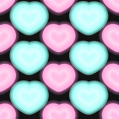 Premium Vector Pattern Neon Heart