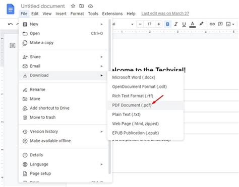 How To Convert A Google Doc To Pdf In Techviral