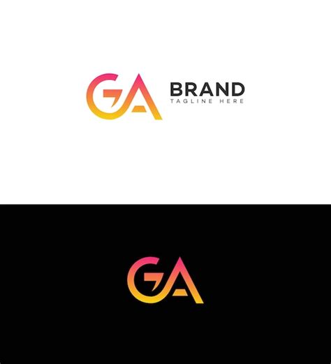Ag 글자 브랜드 로고 아이콘 정체성 기호 Ga Ag 글자 기호 템플릿 프리미엄 벡터