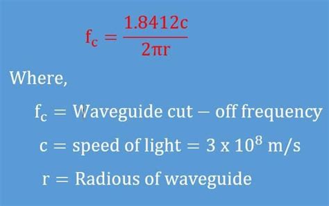 Circular Waveguide Cutoff Frequency Calculator Electrical Volt
