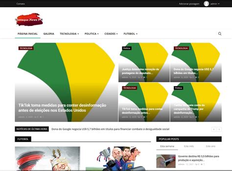 Portal De Notícias Script Site Php Responsivo Admin Softarena