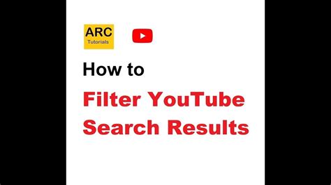 How To Filter Youtube Search Results And Videos Youtube Tutorials