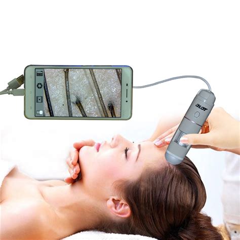 5x 200x 8led Usb Digital Scalp Hair Microscope With Otg Function Skin