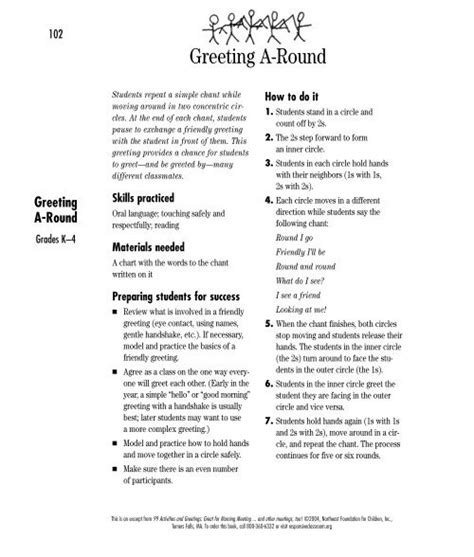 3 Sample Greetings Responsive Classroom