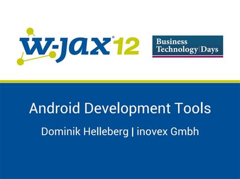 Android Development Tools Ppt