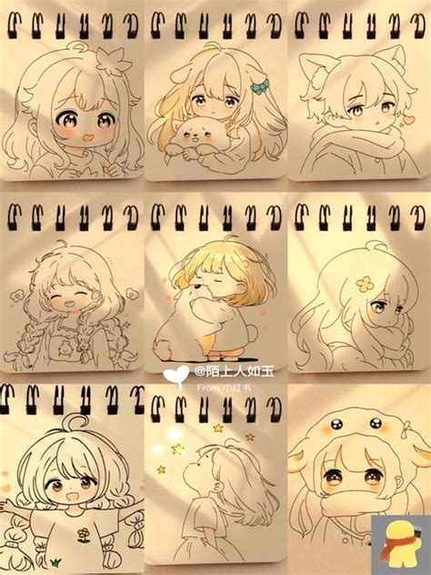 少女简笔画q版可爱的教程 少女简笔画q版 Q版 画趣文库（我爱生活）