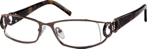 Gray Stainless Steel Partial Rim Frame With Acetate Temples 7389