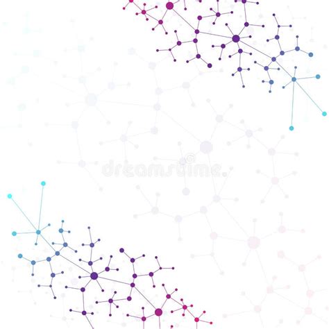 Colorful Graphic Background Molecule And Communication Connected Lines With Dots Stock Vector