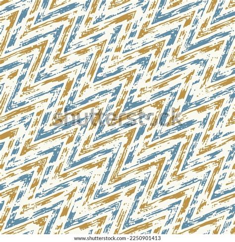 Blue Light Brown Splatter Textured Zigzag Stock Vector Royalty Free 2250901413 Shutterstock