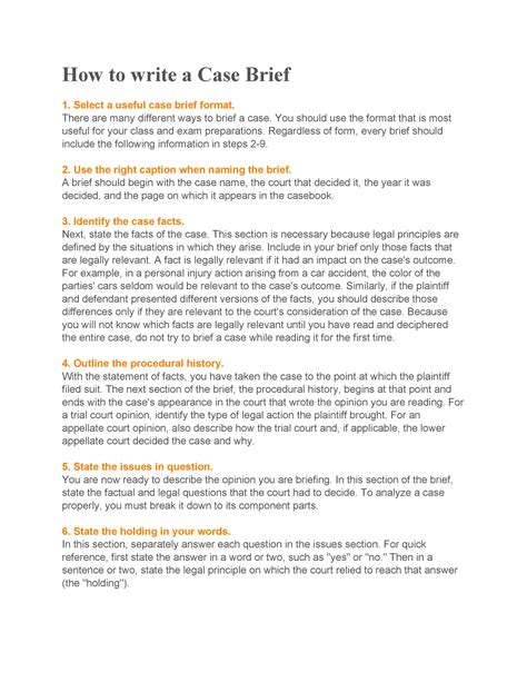 40 Case Brief Examples Templates ᐅ TemplateLab