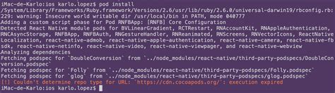 Ios Cdn Trunk Url Couldnt Be Downloaded In Certain React Native