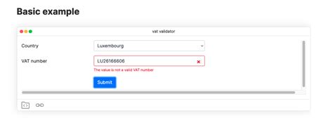 vat validation misses one code · issue 86 · form validation form