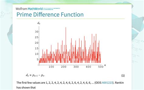 Prime Difference Function From Wolfram Mathworld