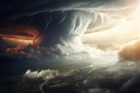 Premium Photo Photo Tornado Sky View From Atmosphere Top
