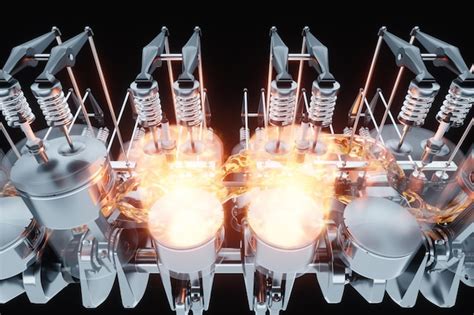 Premium Photo Fire In The Engine Cylinder Fuel Ignition The Principle