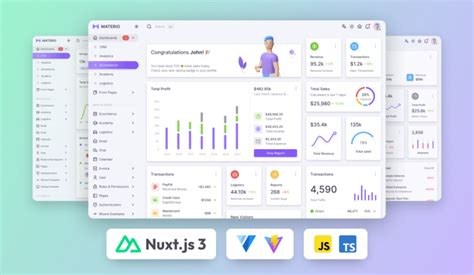 Materio Free Vuetify Nuxtjs 3 Admin Template