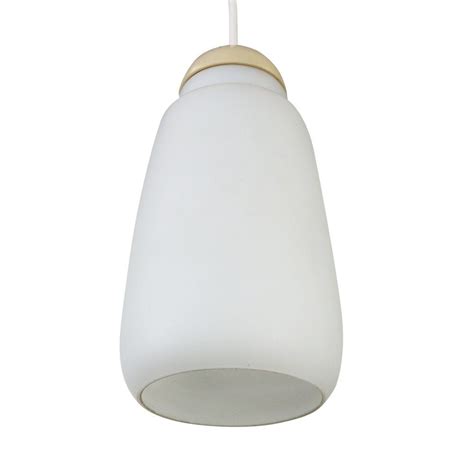 Milk Glass Pendant By Philips With A Creme Colored Top 1960s 1247