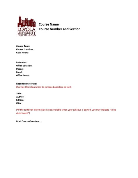 47 Editable Syllabus Templates Course Syllabus ᐅ TemplateLab