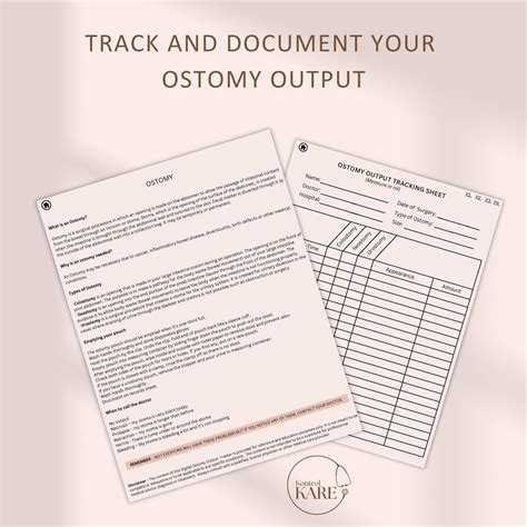 Ostomy Output Tracker Post Operative Record Sheet Surgical Drain Log