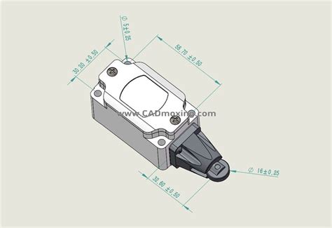 Yblx Wl D2行程限位开关三维模型三维模型 Cad模型网海量3d模型图纸免费下载。