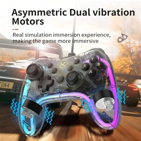 aolion rgb 调节有线控制器适用于 switch switch oled switch lite，带 turbe 键有线游戏手柄，适用