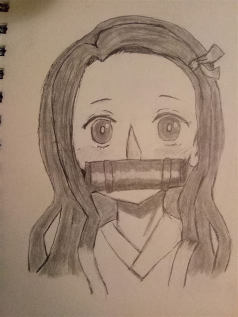 Nezuko Kamado Sketch Demon Slayer Fanart By Pinkiepieparker05