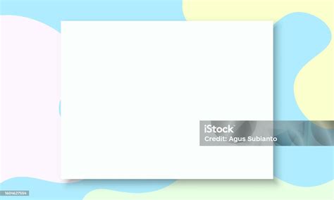 흰색 사각형 모양의 복사 공간 영역이 있는 파스텔 색상 배경 프레임 0명에 대한 스톡 벡터 아트 및 기타 이미지 0명 3차원 형태 Hd 포맷 Istock