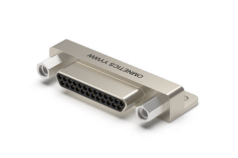 Low Profile Micro D Right Angle Thru Hole R2 Omnetics Connector Corp