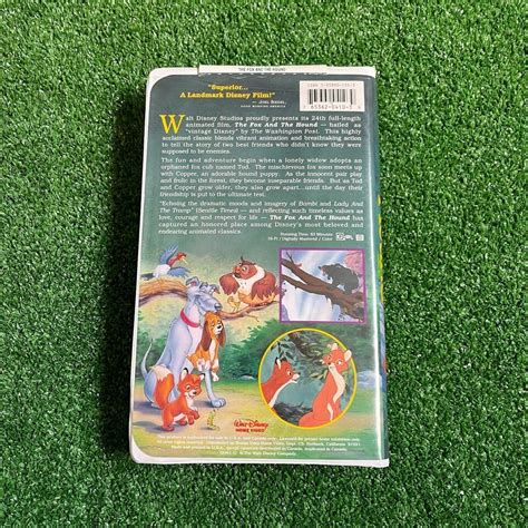 The Fox And The Hound Disney Classic Black Diamond Collection Vhs