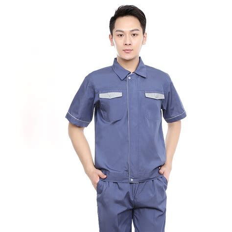 여름 짧은 소매 내구성 작업복 정장 자동차 수리공 공장 작업장 작업복 기계 전기 작업복 작업복 및 유니폼