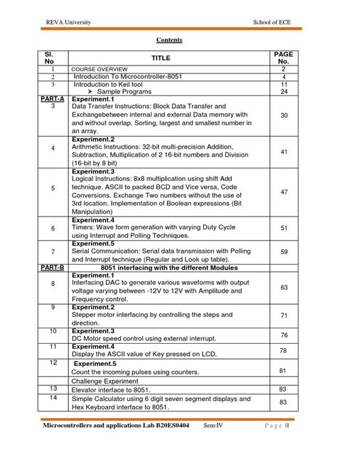 Mechatronics Mc Lab Manual Pdf Microcontroller Central Processing Unit
