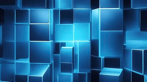 Premium Photo Abstract Cyan Square Wallpaper With A Blue Light