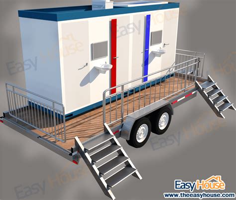 รถสุขาเคลื่อนที่ สำเร็จรูป Mobile Toilet รุ่น Mt01 บ้านน็อคดาวน์ บ้านสำเร็จรูป The Easy House