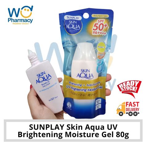 Sunplay Skin Aqua Uv Brightening Moisture Gel Spf 50 80g Shopee