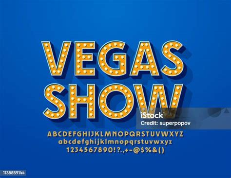 벡터 빛나는 엠 블 럼 라스베가스 쇼 조명 알파벳 문자 숫자 및 기호 라스베이거스에 대한 스톡 벡터 아트 및 기타 이미지 라스베이거스 컴퓨터 글자 카지노 Istock