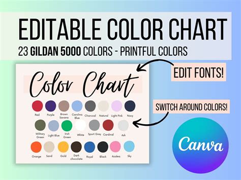 Gildan Color Chart 5000 Gildan Color Guide Gildan Color Chart Color