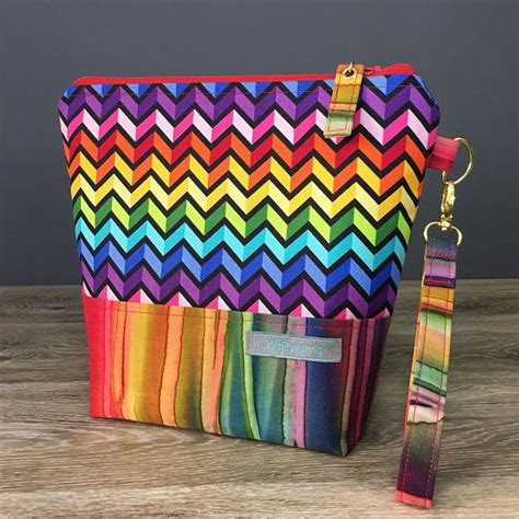 Rainbow Medley Medium Size Sock Knitting Project Bag