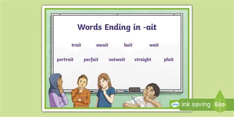 Words Ending In Ait Word Mat Teacher Made Twinkl