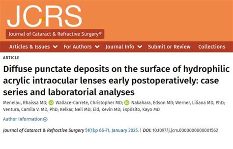 Diffuse Punctate Deposits On The Surface Of Hydrophilic Journal Of