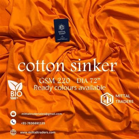 180 GSM Open Finish Sinker Fabric At 480 Kg Colored T Shirt Fabric