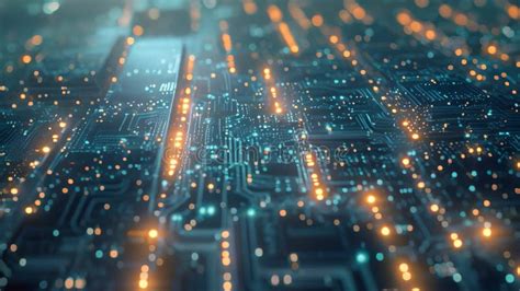 A Detailed View Of The Intricate Patterns And Components Of A Computer Circuit Board