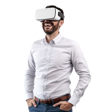 Man Wearing A Vr Headset Vr Virtual Reality Headset Goggles Worn By Business Man 3d Isolated On