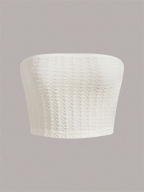 Shein Ezwear Solid Crop Tube Top Shein Usa