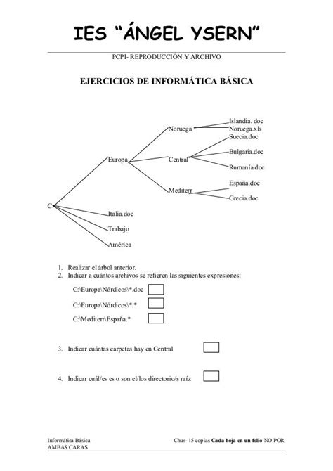 Ejercicios De Informática Básica