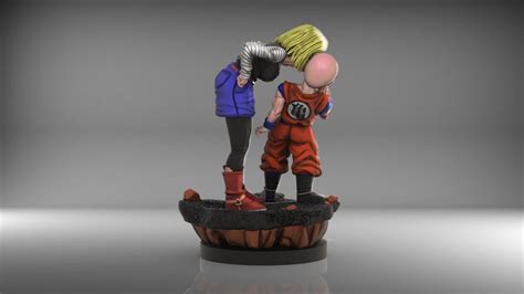 Kuririn E Android 18 3D Model 3D Printable CGTrader